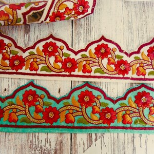 Embroidered Width 55 Mm Ribbon Border Trim India Haberdashery Sewing ...