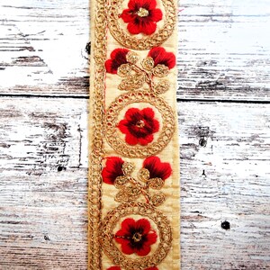 Embroidered Width 50 Mm Ribbon Border Trim India Haberdashery Sewing ...