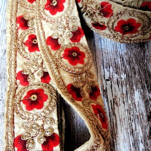 Embroidered Width 50 Mm Ribbon Border Trim India Haberdashery Sewing ...