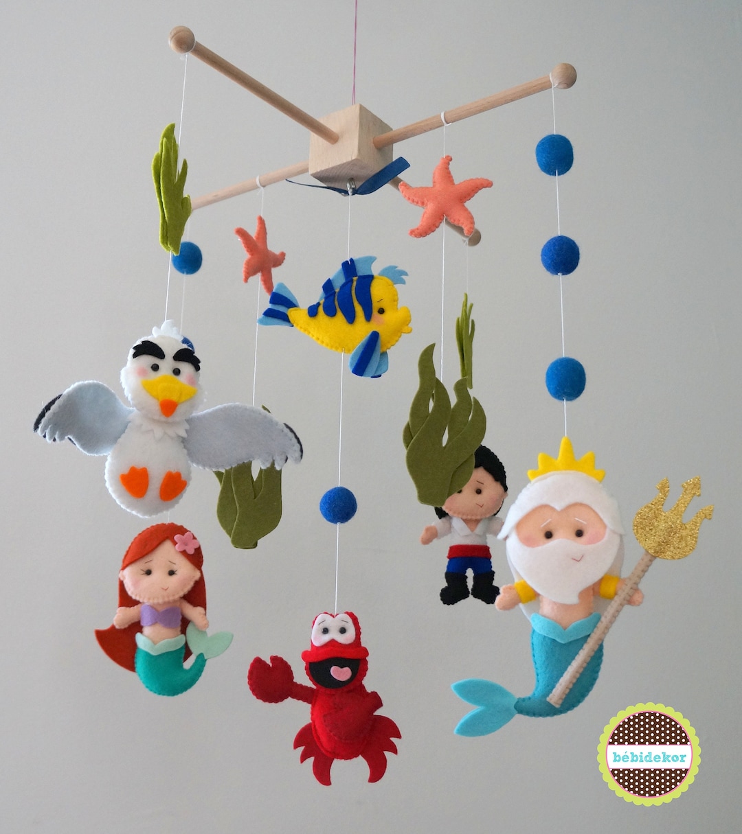 Baby Mobile, Mermaid Baby Mobile, Under the Sea Mobile, Sea Baby Mobile ...