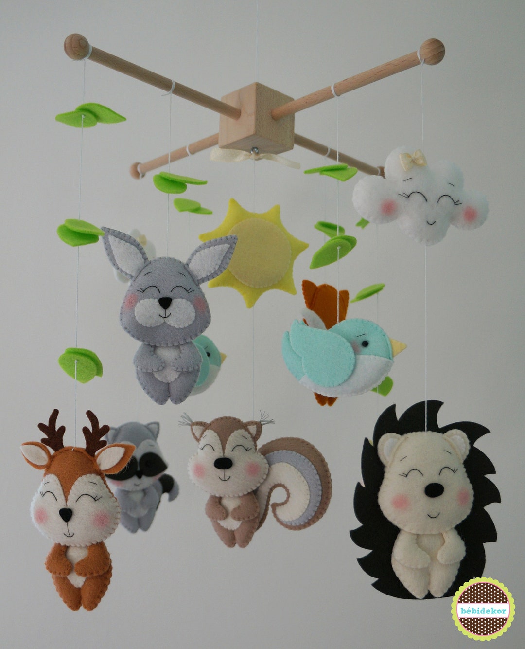 Baby Mobile, Woodland Baby Mobile, Animal Baby Mobile, Forest Animal ...