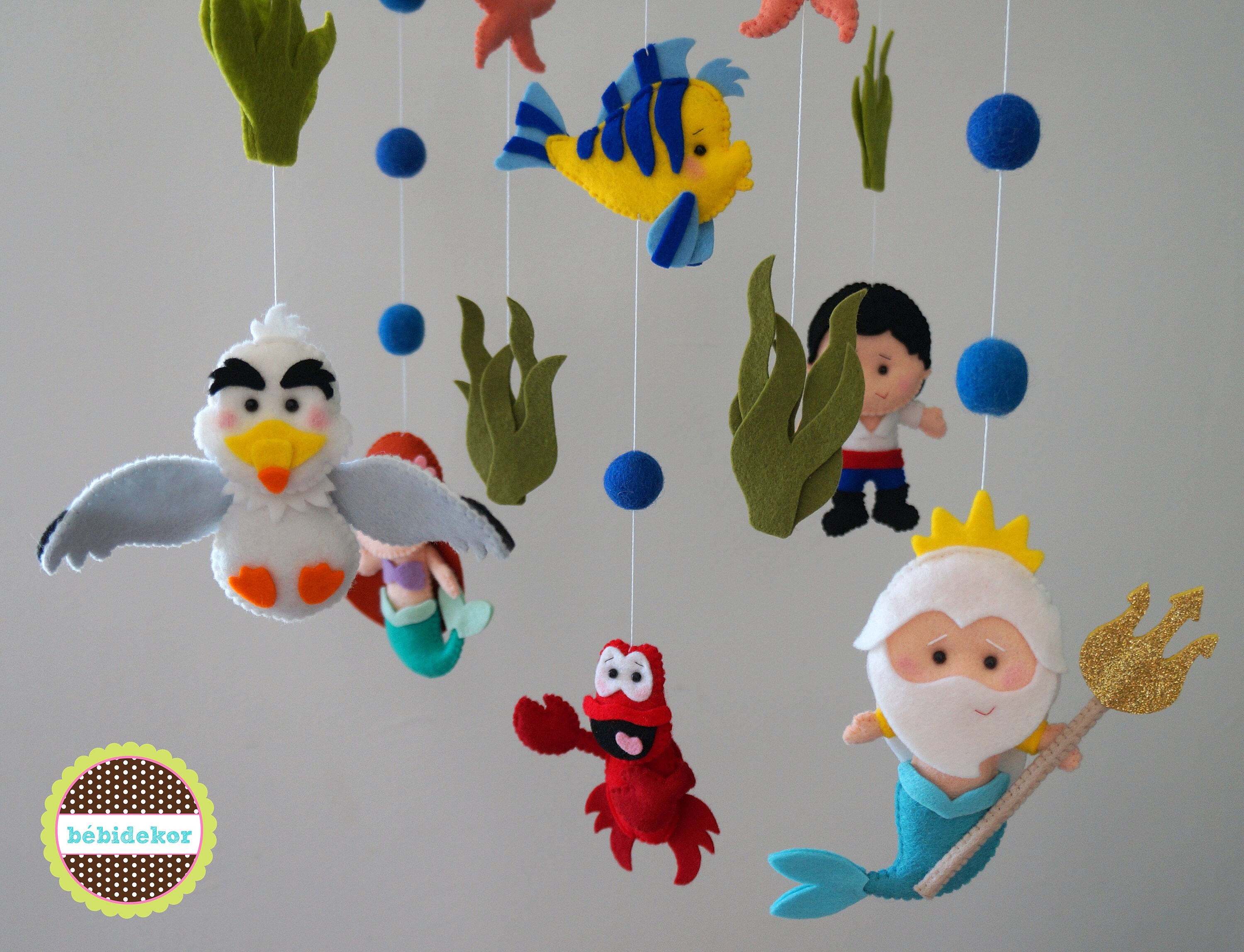 Baby Mobile, Mermaid Baby Mobile, Under the Sea Mobile, Sea Baby Mobile ...
