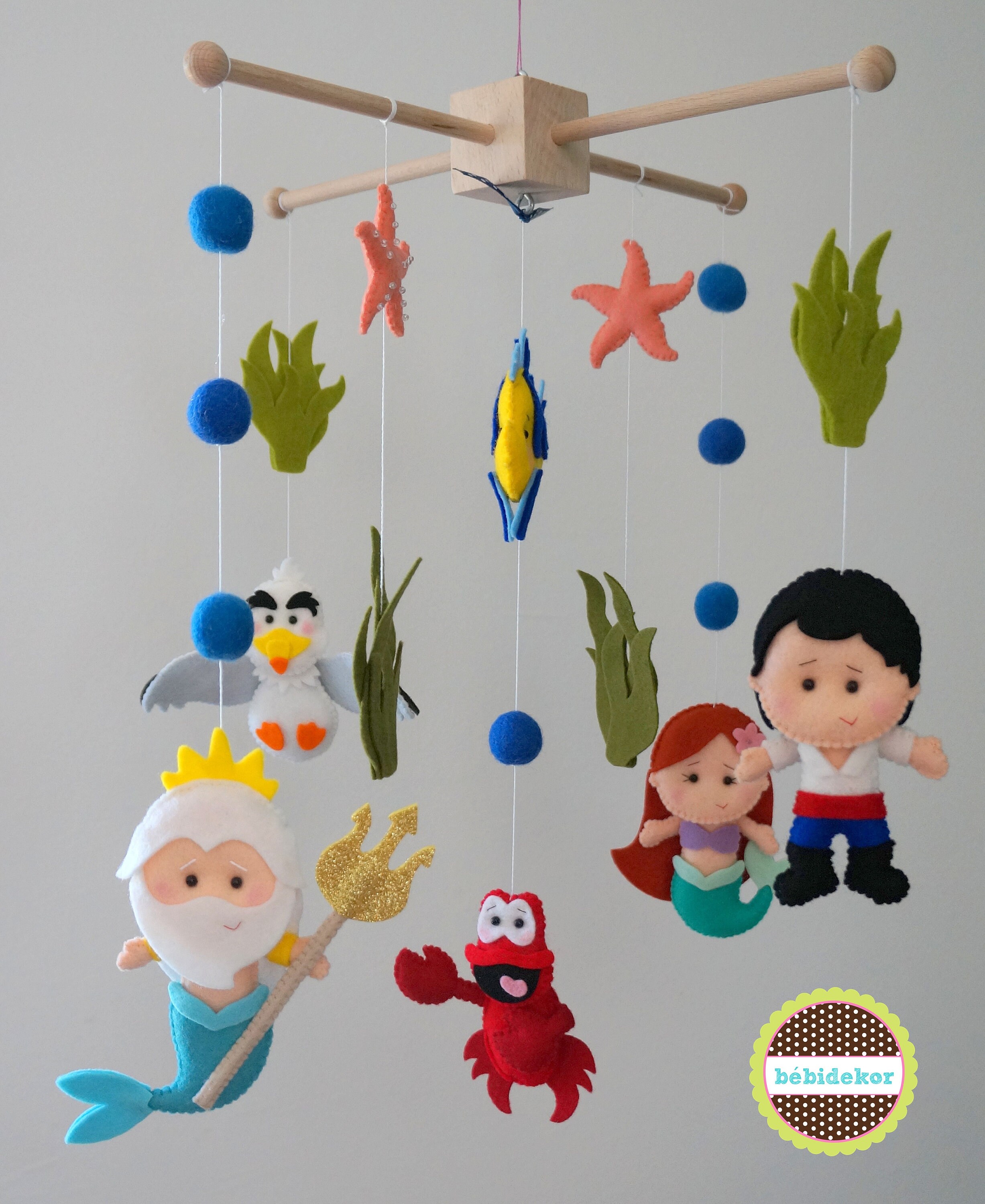 Baby Mobile, Mermaid Baby Mobile, Under the Sea Mobile, Sea Baby Mobile ...