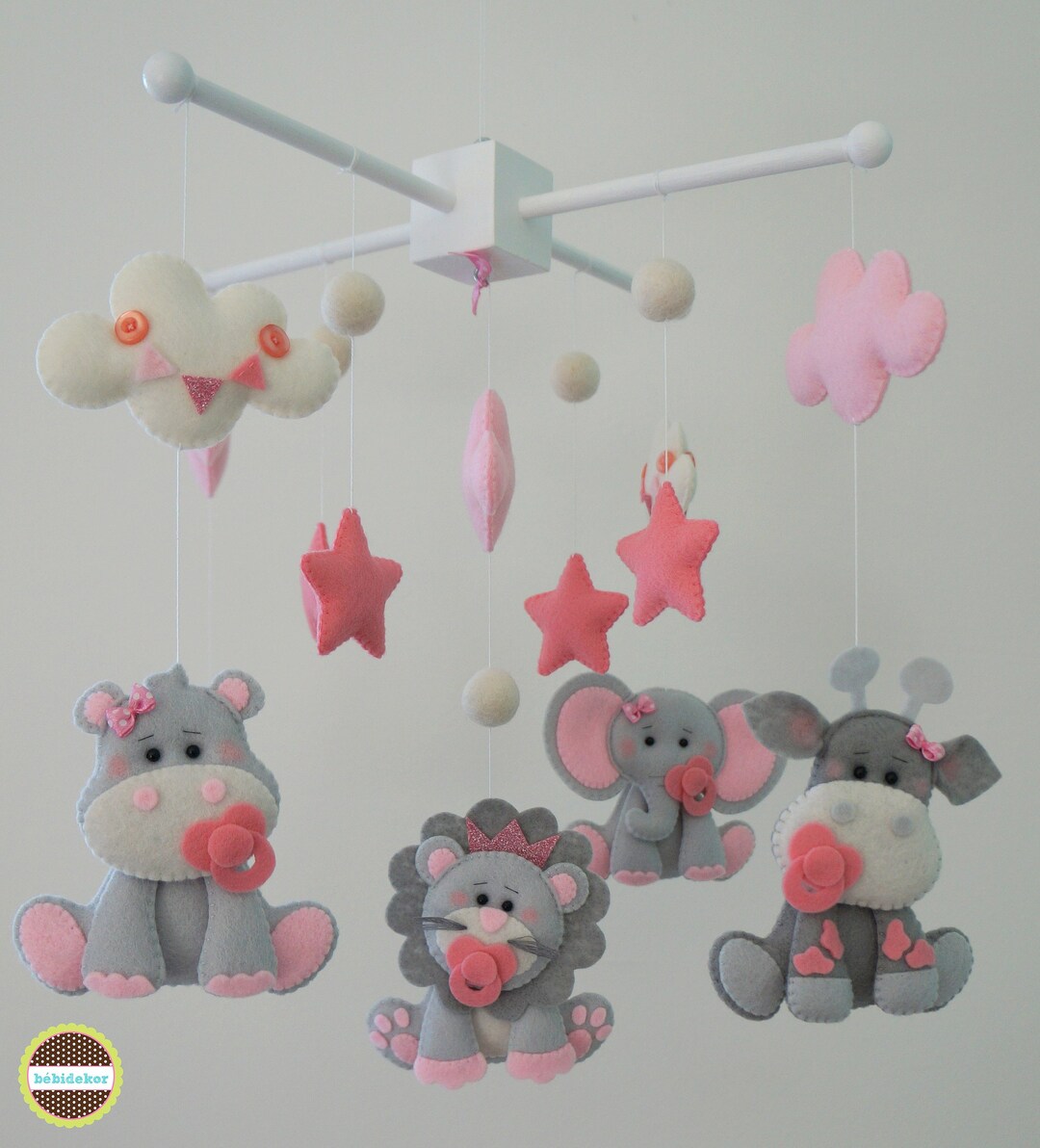 Baby Mobile, Jungle Baby Mobile, Jungle Animal Baby Mobile, Jungle Crib ...