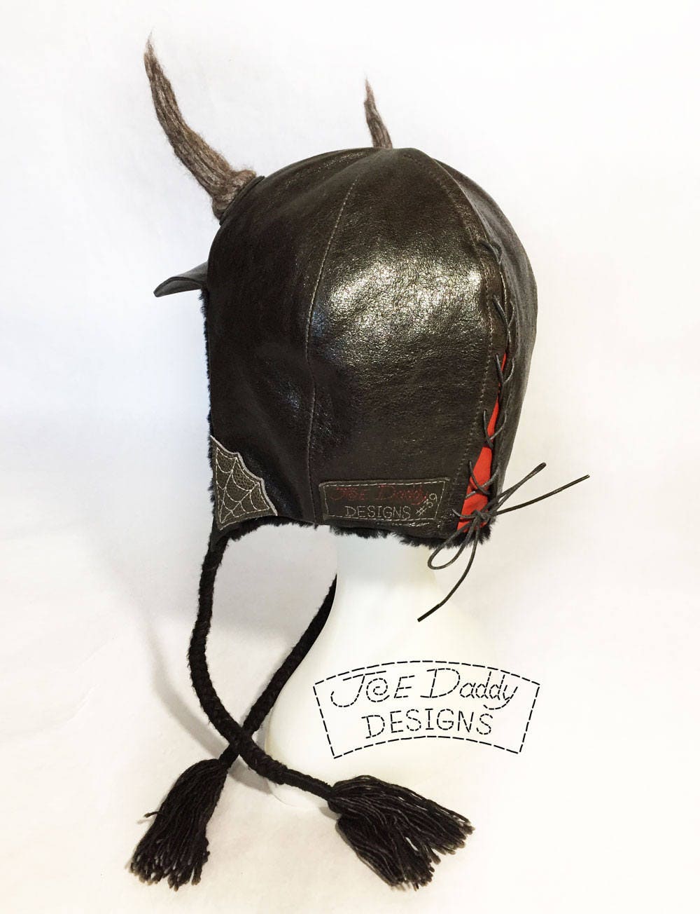 Moloch Hand Made One of a Kind Adjustable Hat With Horns Third of Four ...