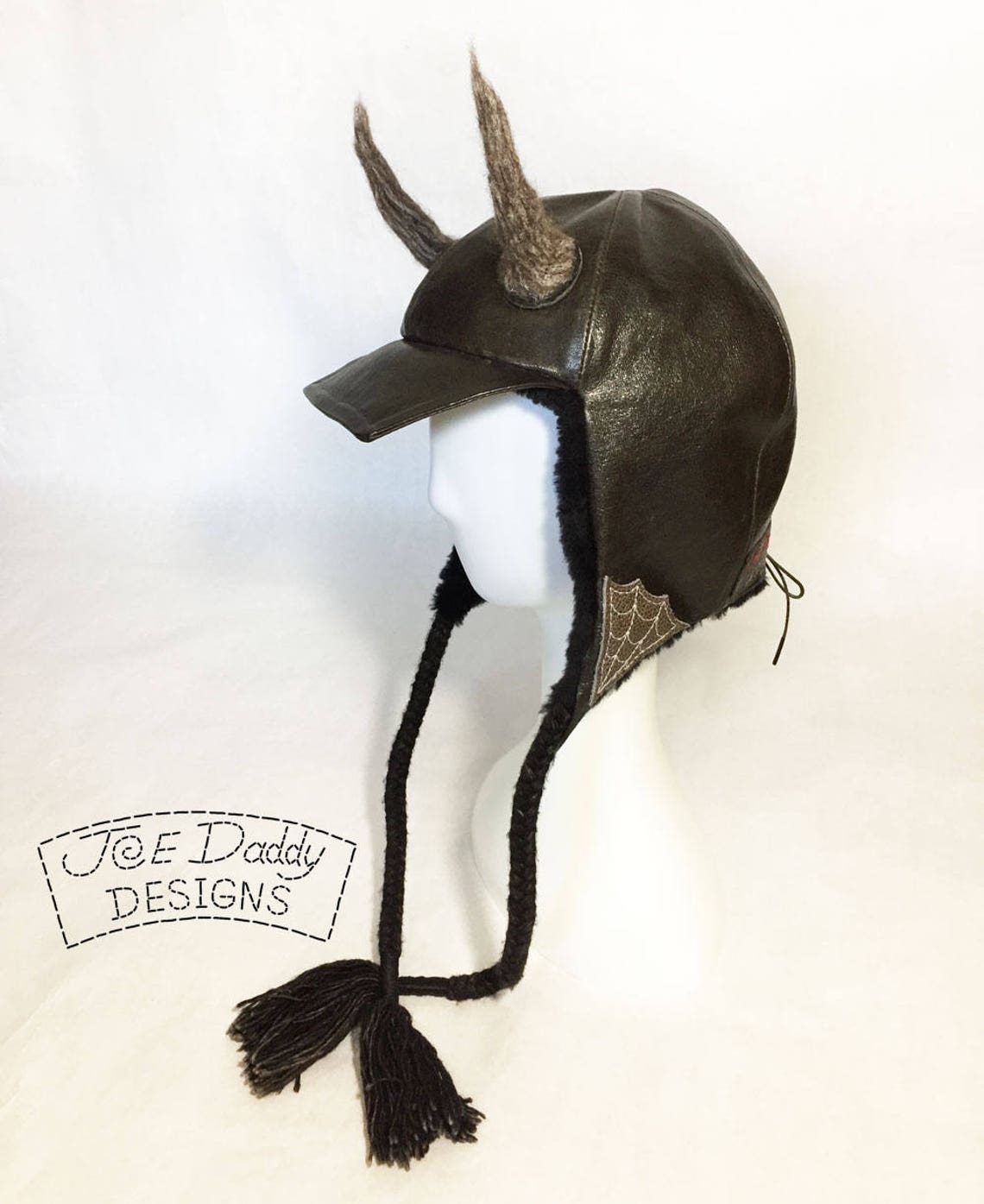 Moloch Hand Made One of a Kind Adjustable Hat With Horns Third of Four ...