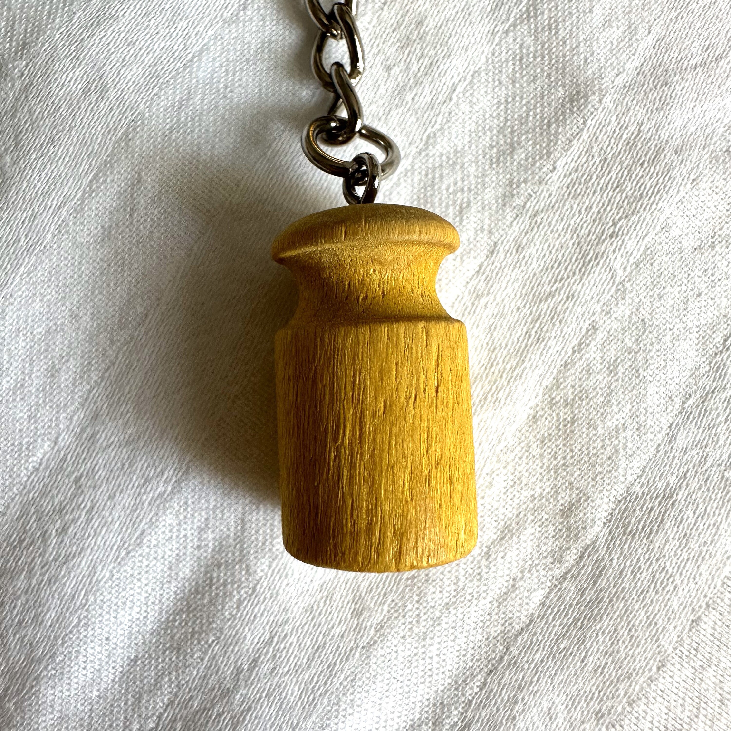Monopoly Player Piece Yellow Wooden Keychain With a Yellow Crystal ...