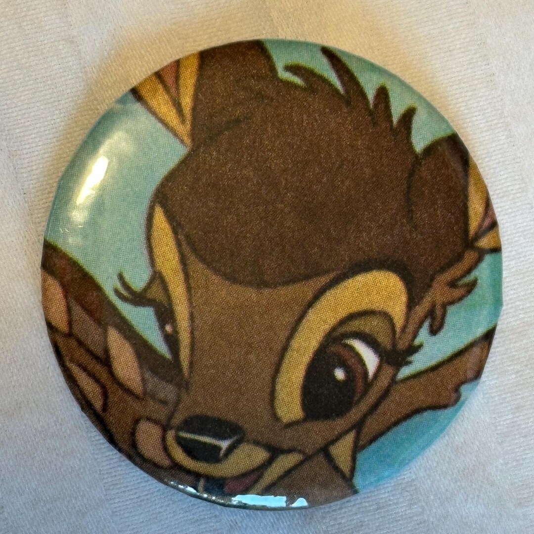 Bambi the Deer Smiling/happy Face Close-up Style 2 Pinback Button/pin ...