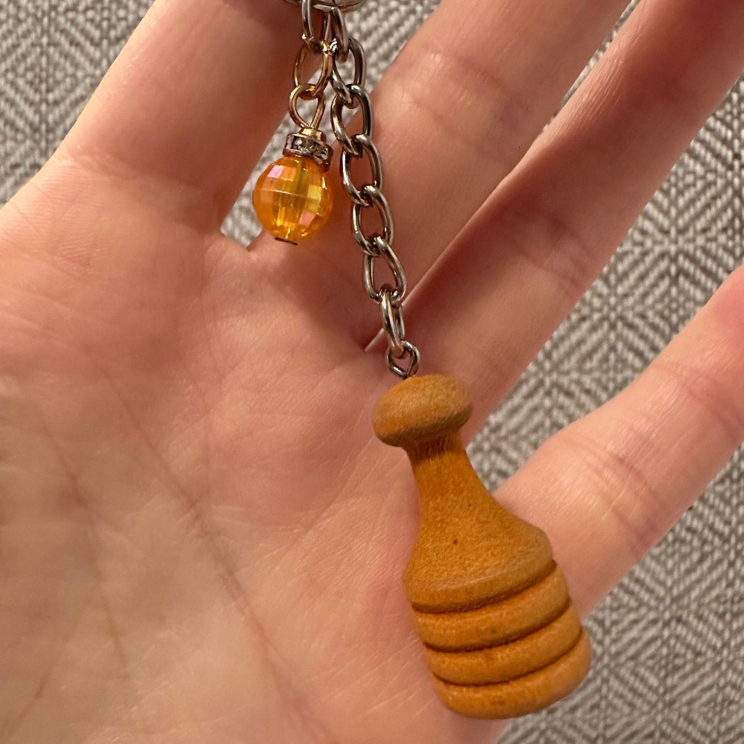 Monopoly Player Piece Orange/yellow Wooden Keychain With an Orange ...