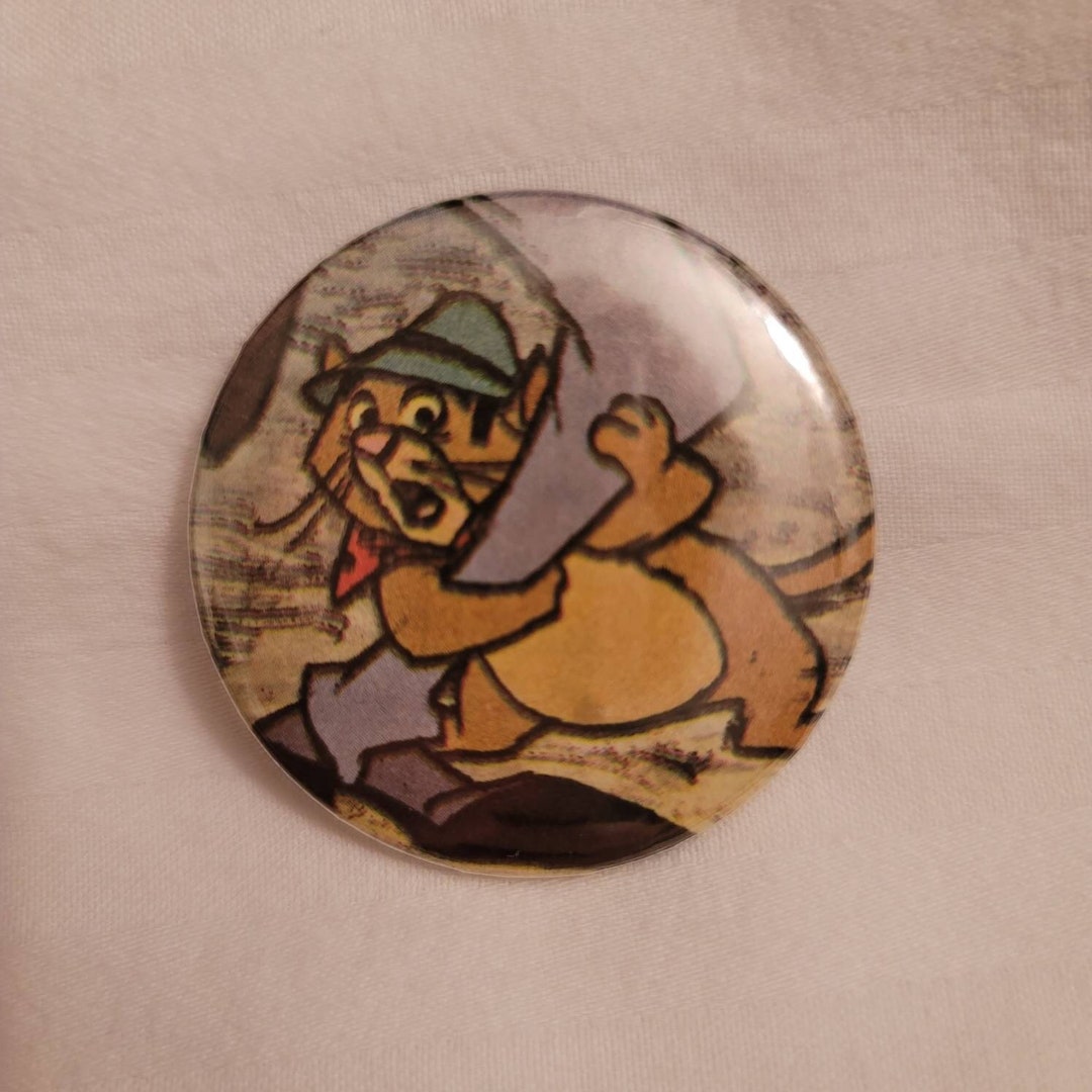 Aristocats Peppo Cat Surprised Face Pinback Button/pin Made - Etsy