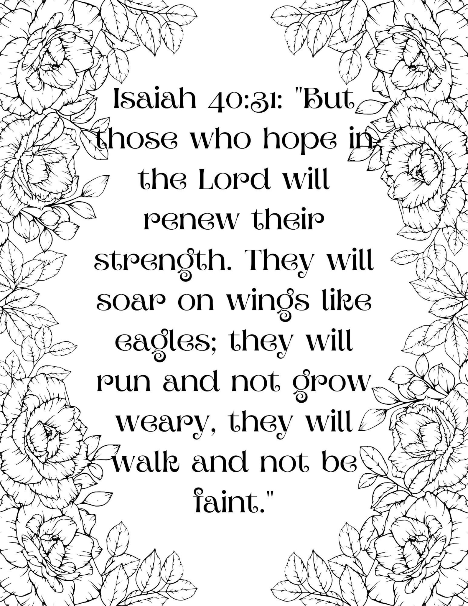 50 Flowers and Bible Verses Coloring Pages - Etsy