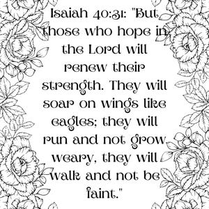 50 Flowers and Bible Verses Coloring Pages - Etsy