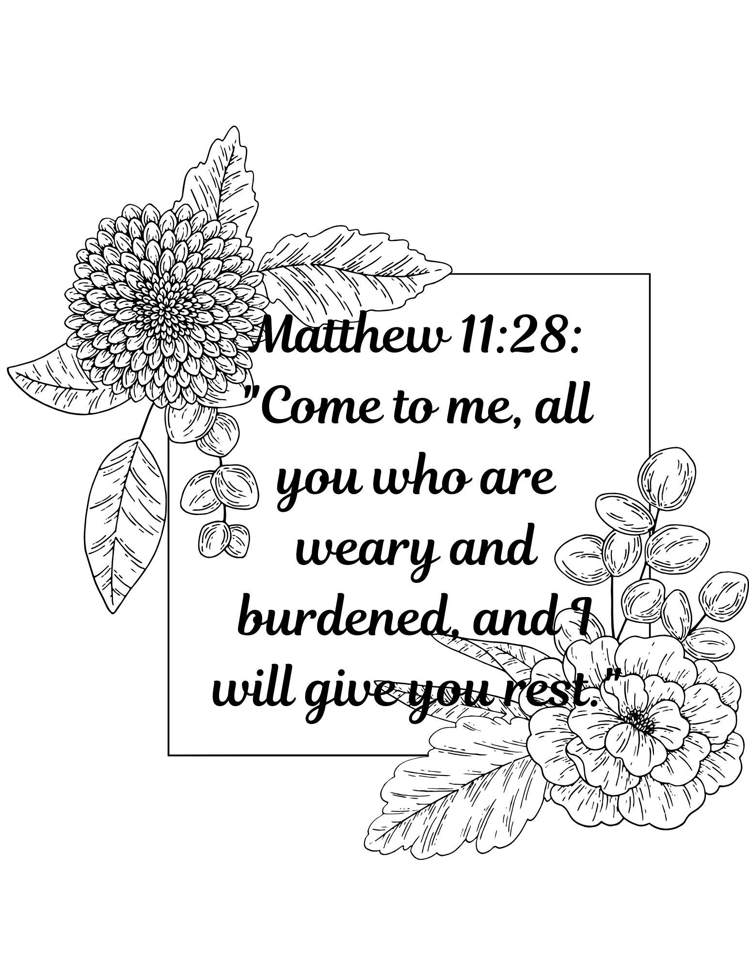 50 Flowers and Bible Verses Coloring Pages - Etsy