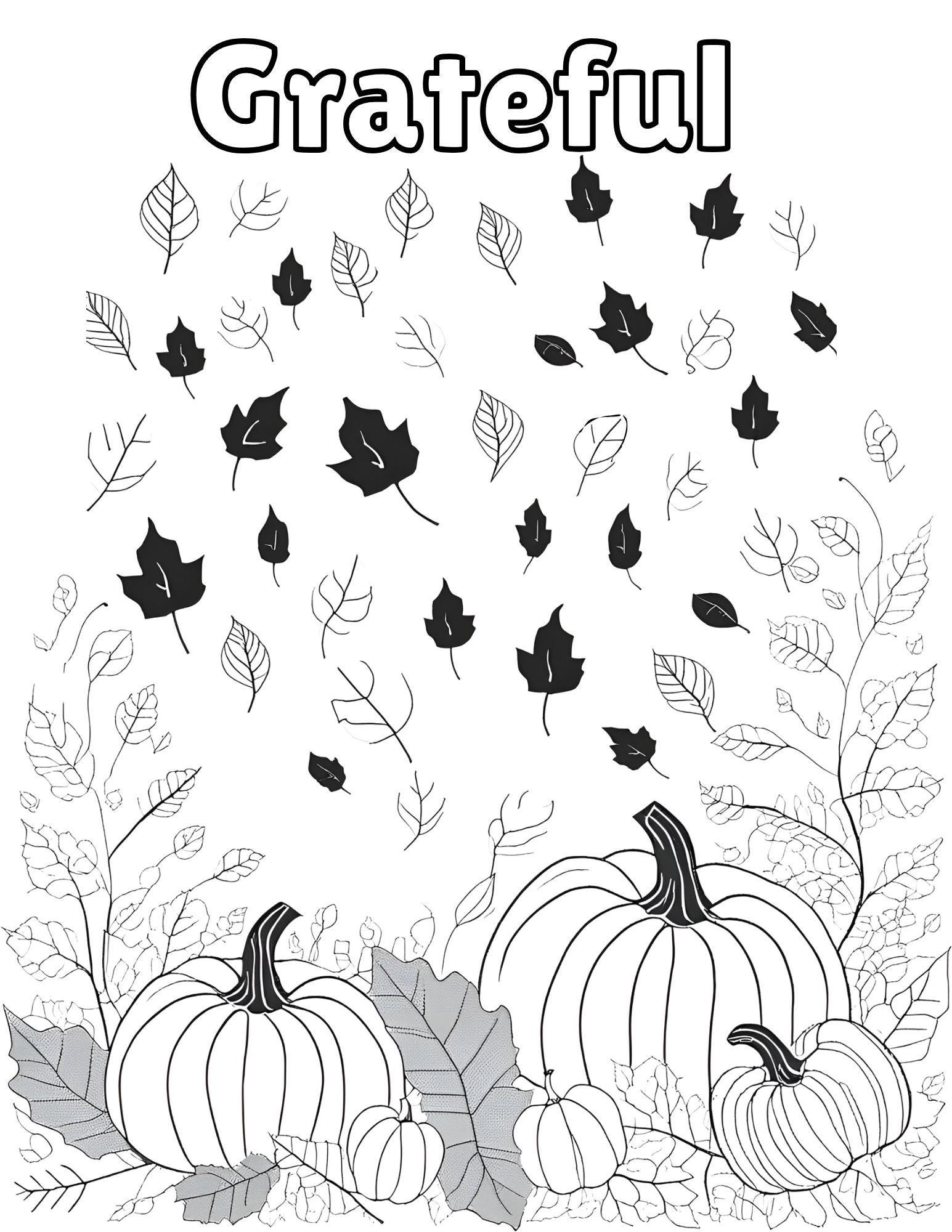 12 Printable Fall Coloring Pages - Etsy