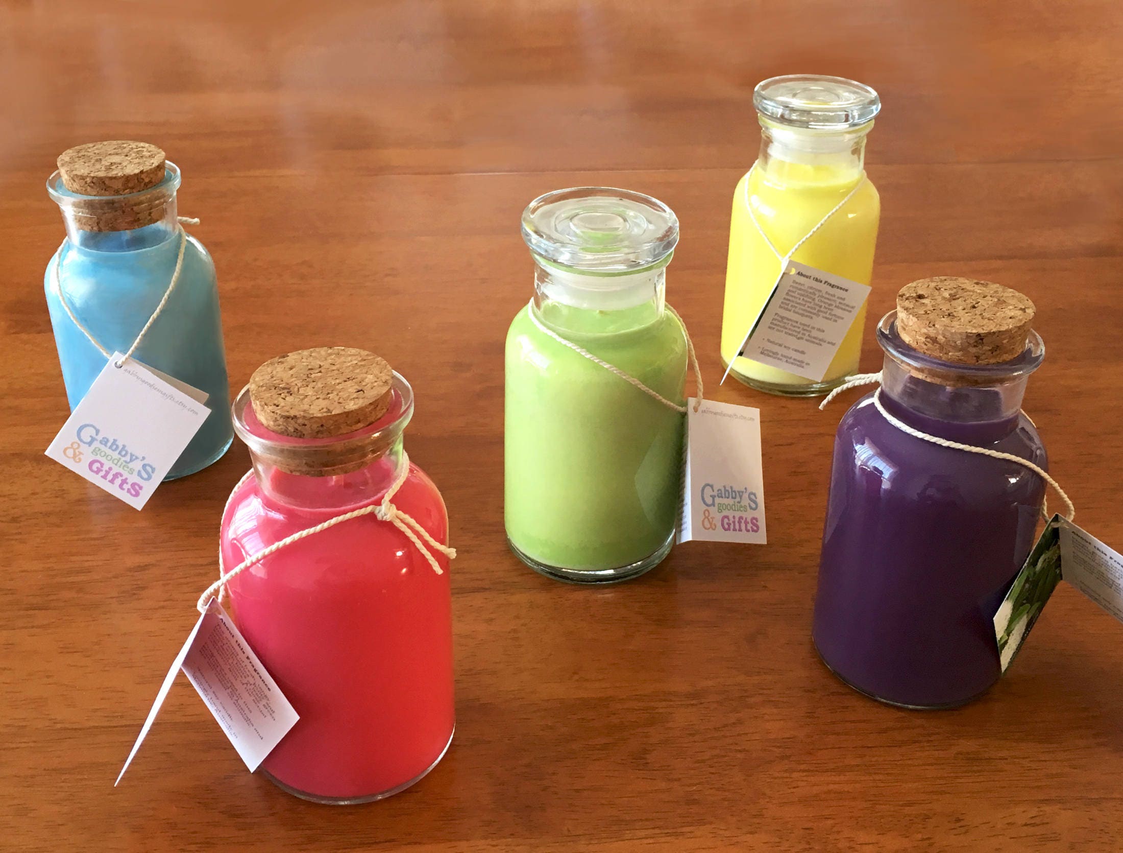 Large Glass Potion Bottle / Apothecary Jar Hand Poured Natural Soy Wax ...