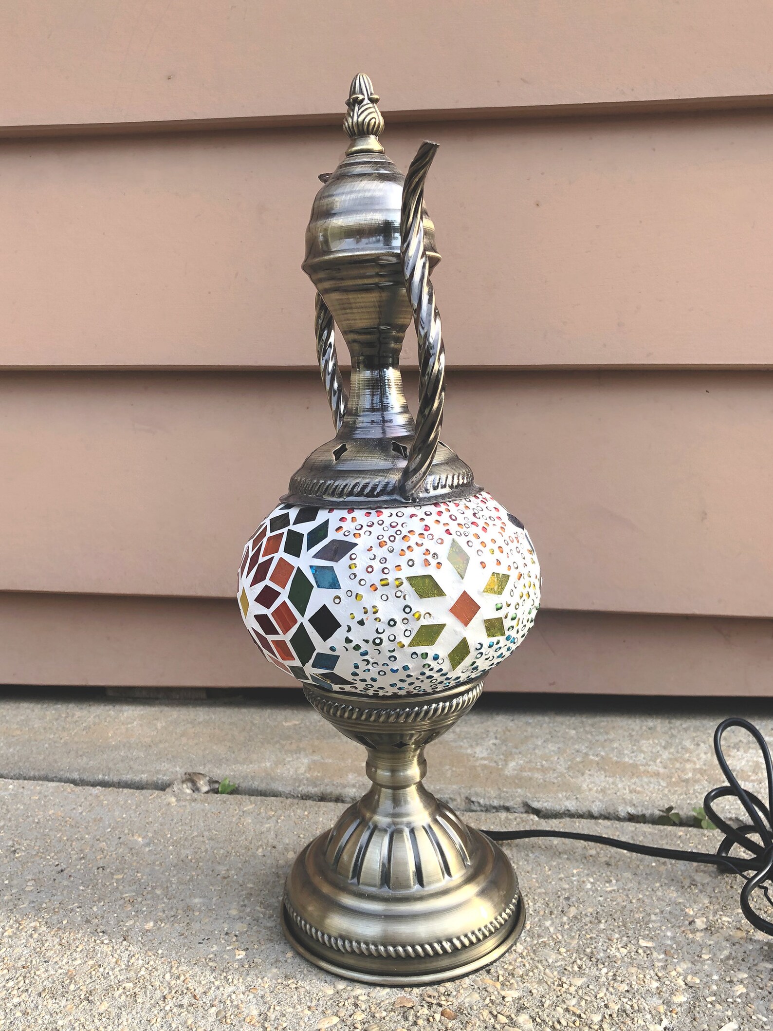Aladdin / Genie Turkish Style Lamp - Rainbow Coloured Hand Crafted ...