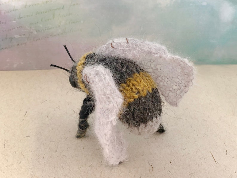 Hand Knitted Bumble Bee Merino Wool and Mohair Blend Semi - Etsy