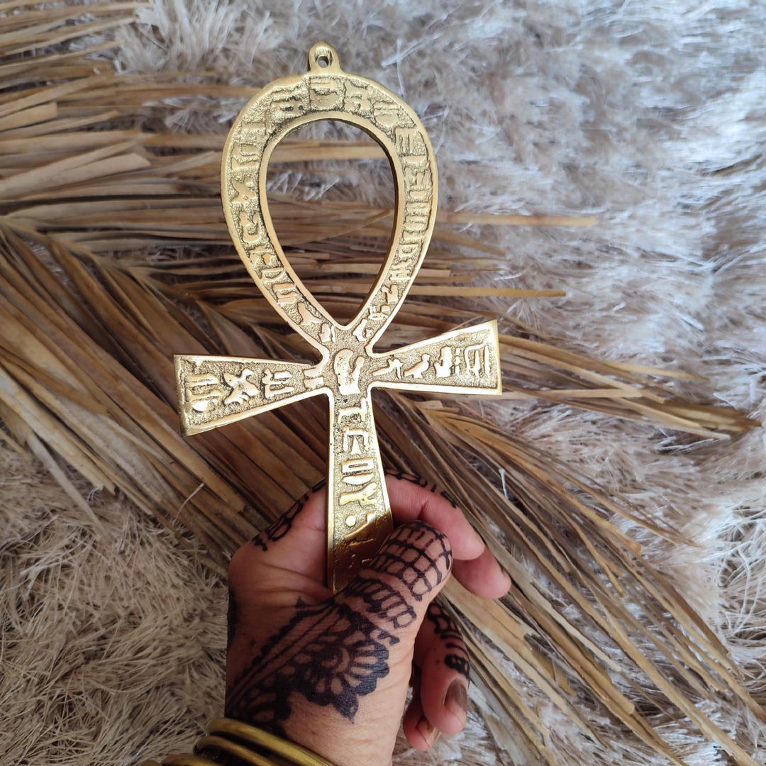 Ankh Cross- Egyptian Cross- Golden Ankh Cross - Etsy