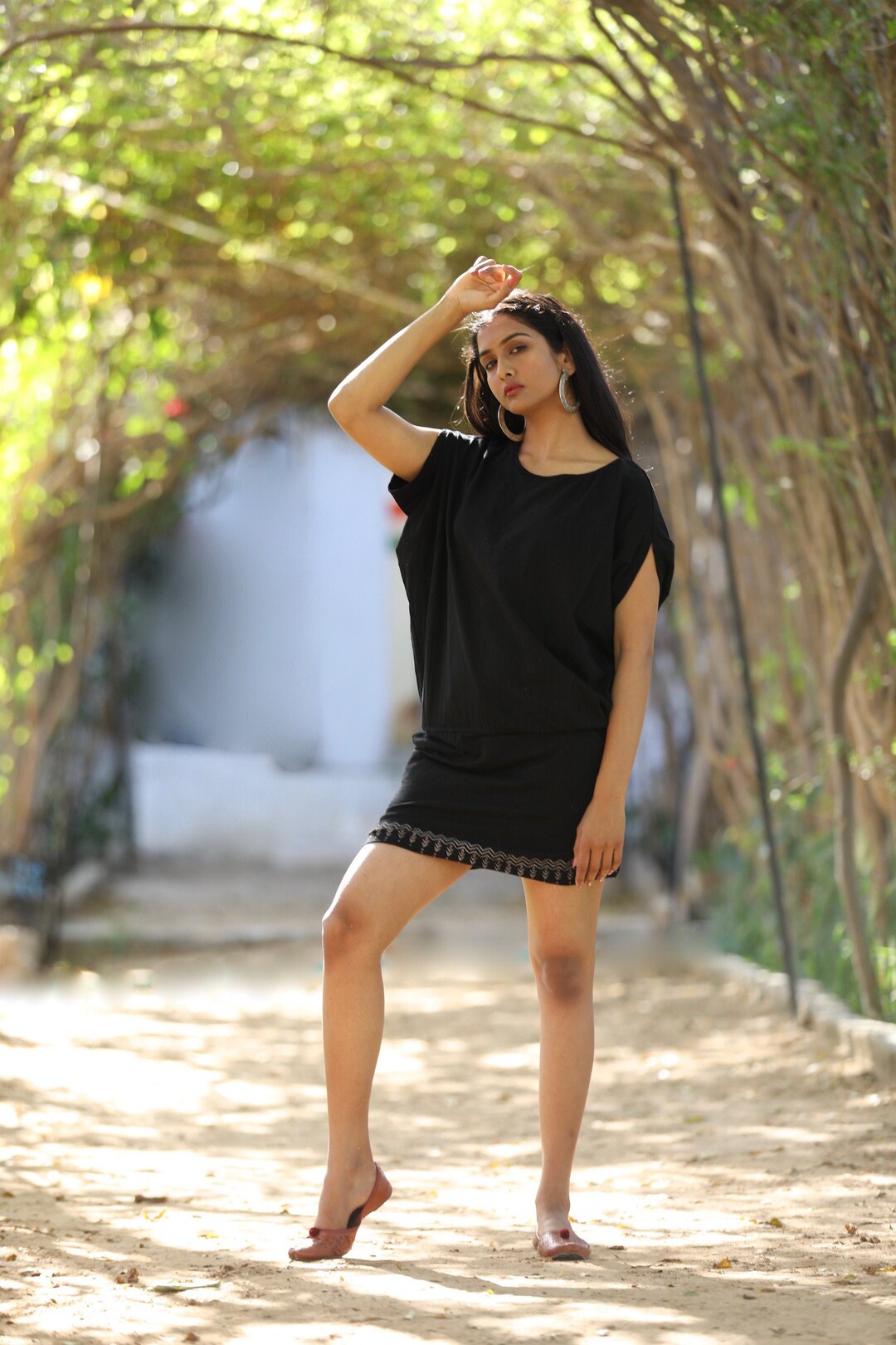 New Tippali Pockets Dress Block Printed Dress Black Dress Boho Dress ...