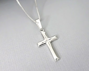 Plain Silver Cross - Etsy