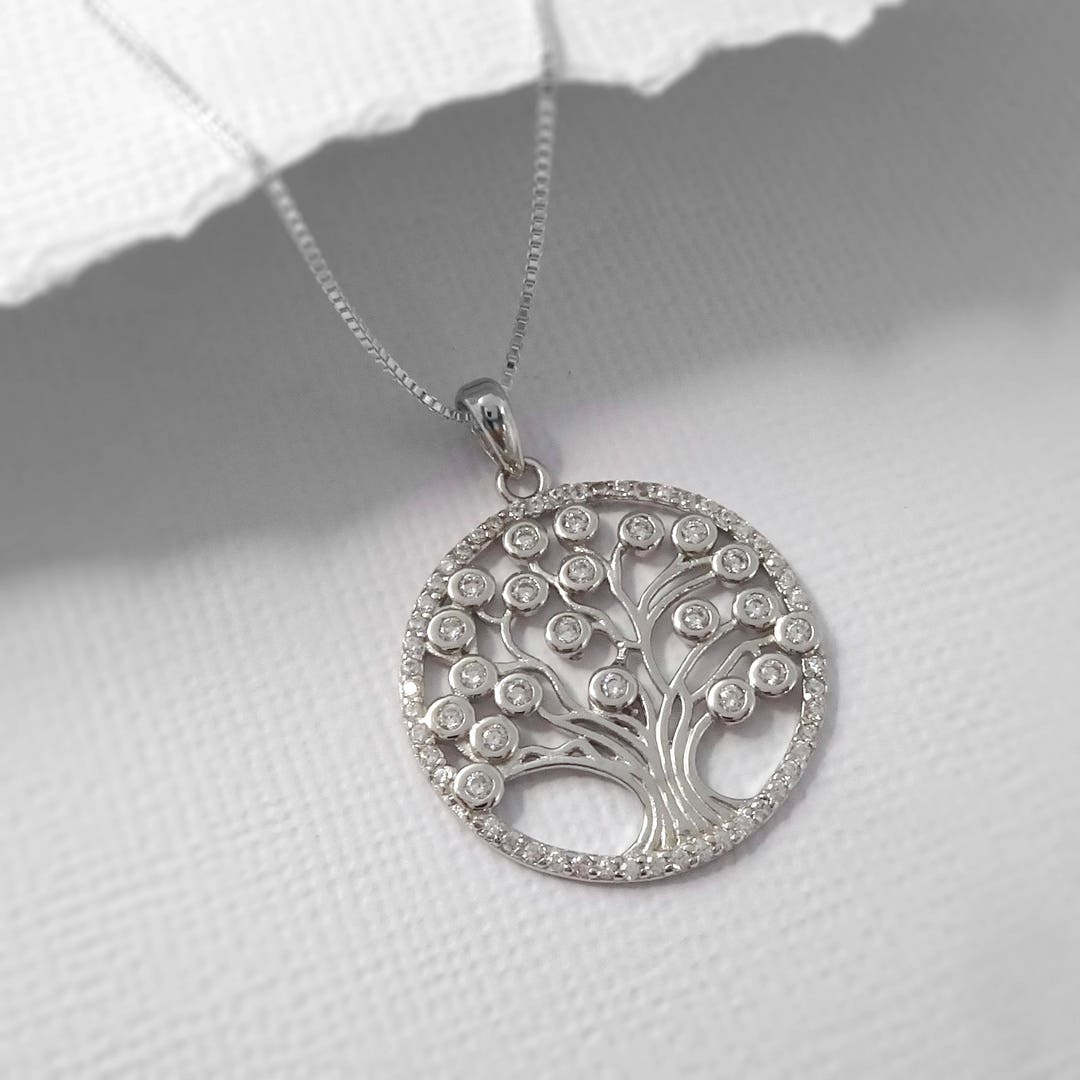 Sterling Silver Tree of Life Necklace, Gift for Mom, Gift for ...
