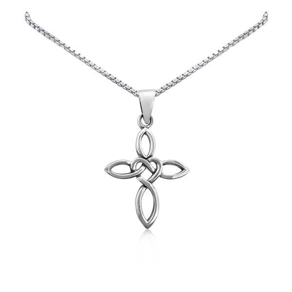 Infinity Heart Cross Necklace - Etsy