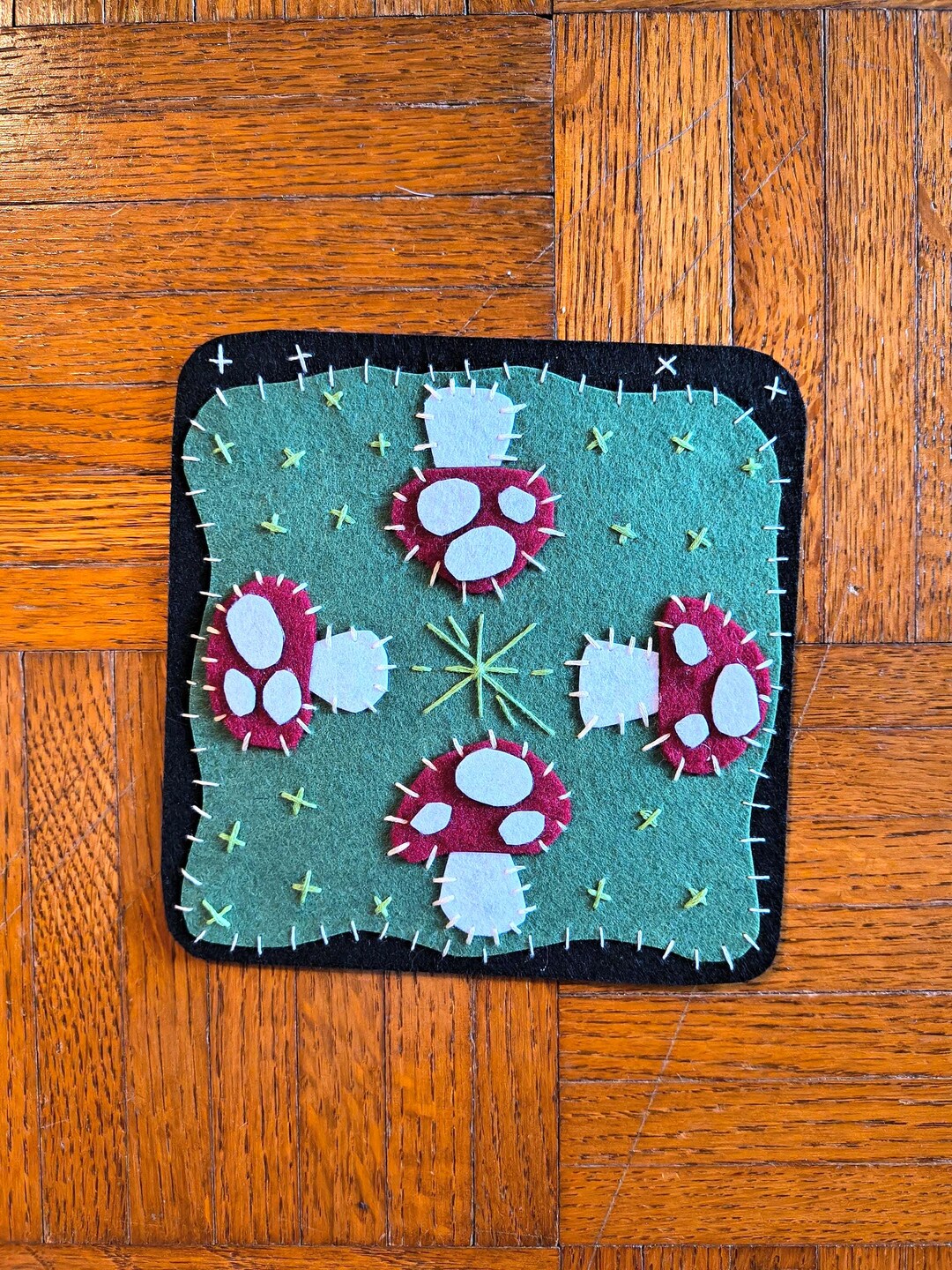 Mushroom Felt Mug Rug - Etsy