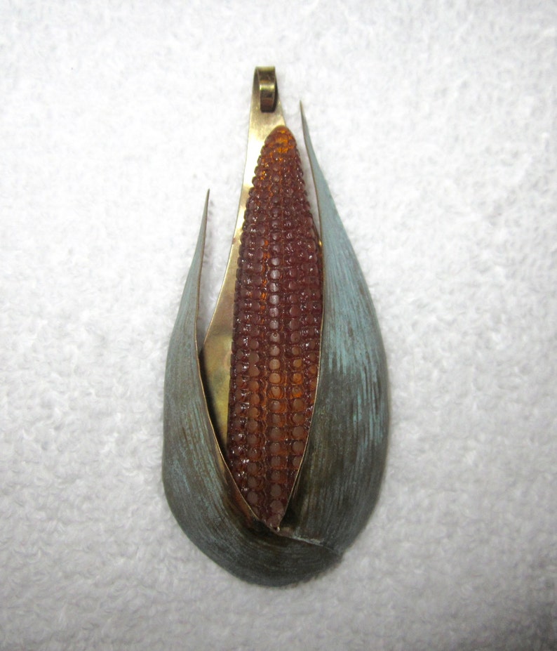 Fabrice Paris Corn Husk Pin 3.75 Large Modernist Arts - Etsy