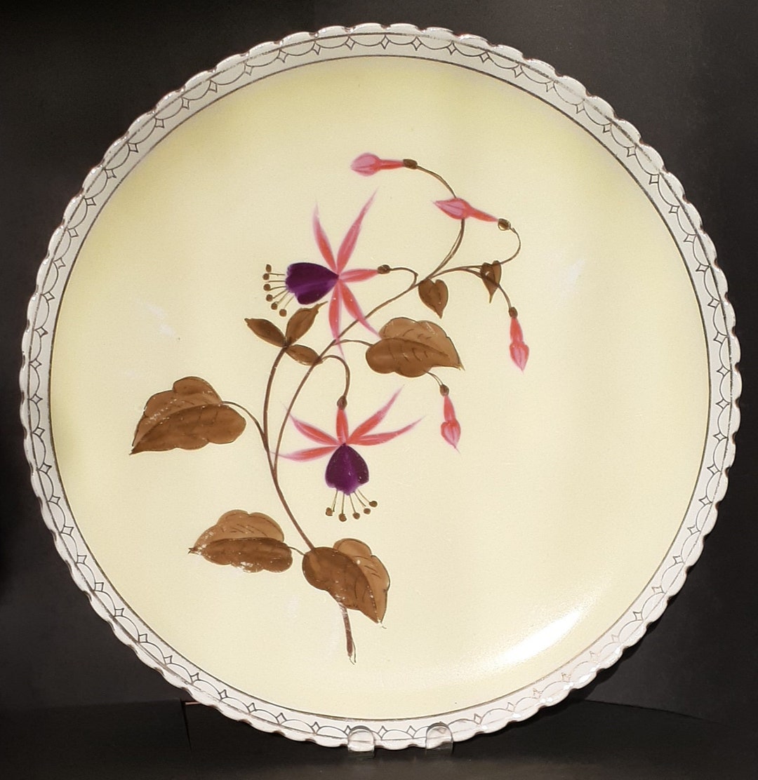 Hand Painted Fuchsia Plate - Etsy