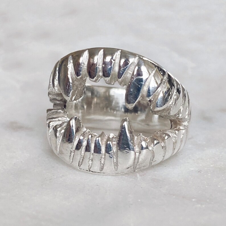 Teeth jewelry teeth ring fang ring snake ring jaw | Etsy