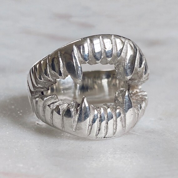 Teeth jewelry teeth ring fang ring snake ring jaw | Etsy