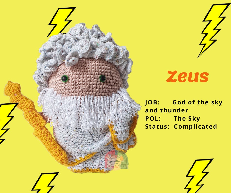 ZEUS Amigurumi Pattern. PDF Crochet God, Greek God Pattern, Instant ...