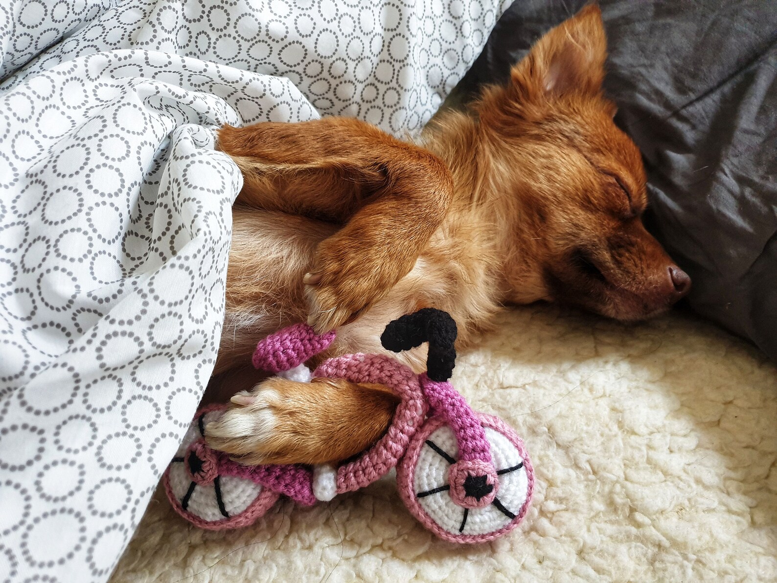 CROCHET PATTERN AMIGURUMI - La Bicyclette Rose (the Pink Bike), Instant ...
