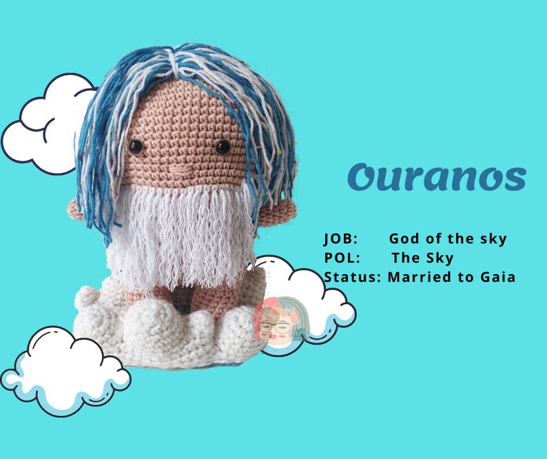 OURANOS Amigurumi Pattern. PDF Crochet God, Greek God Pattern, Instant ...