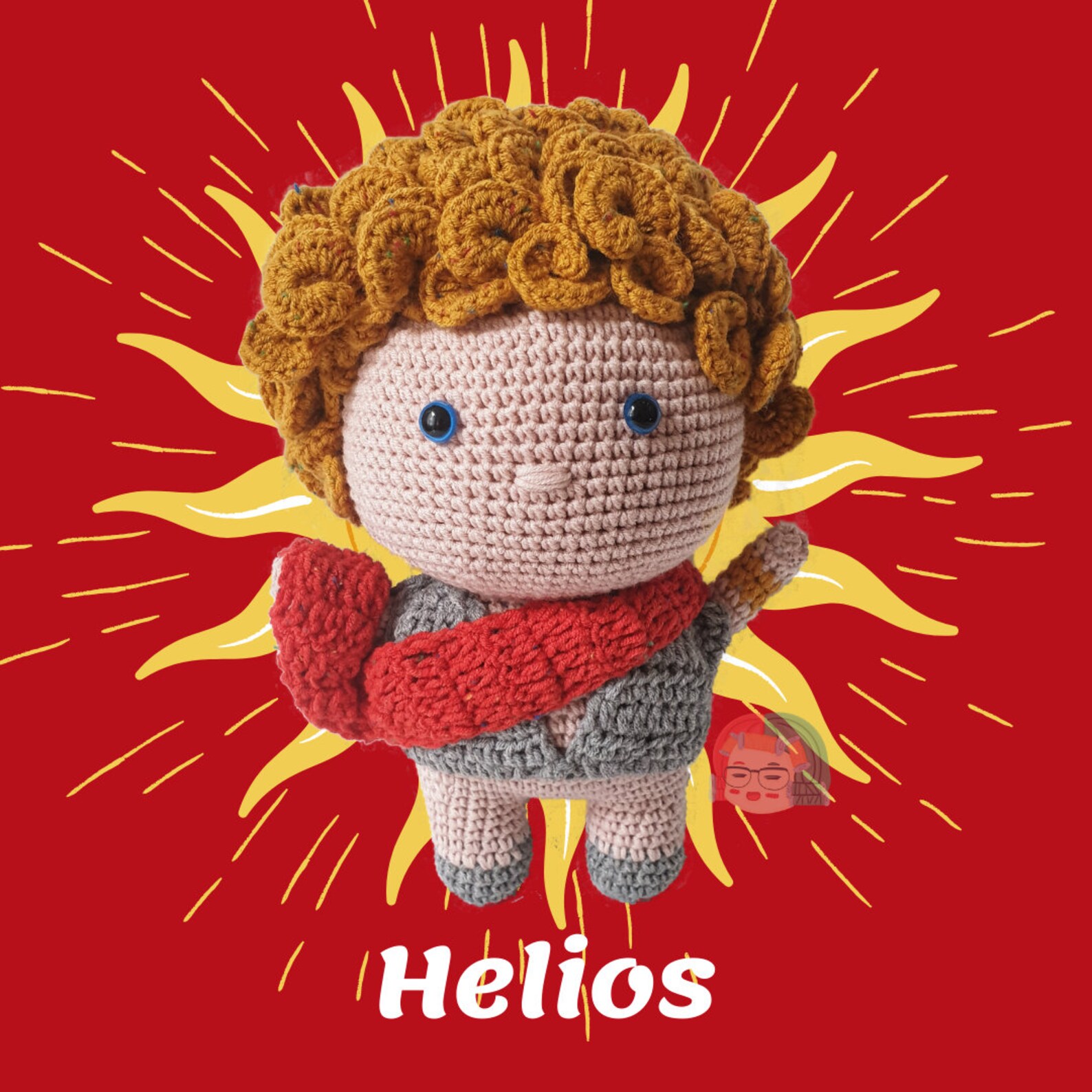HELIOS Amigurumi Pattern. PDF Crochet God, Greek God Pattern, Instant ...