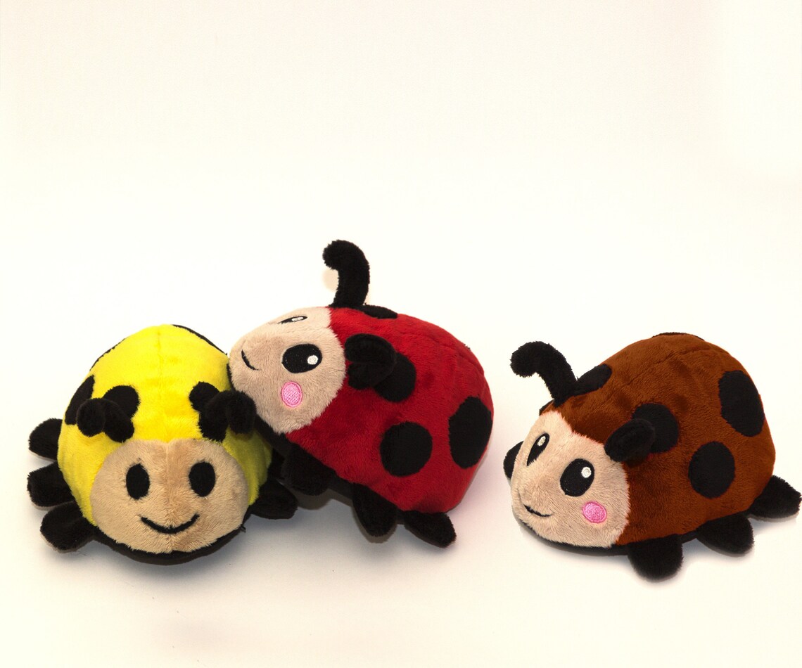 Ladybug stuffed animal handheld size plushie PDF sewing | Etsy