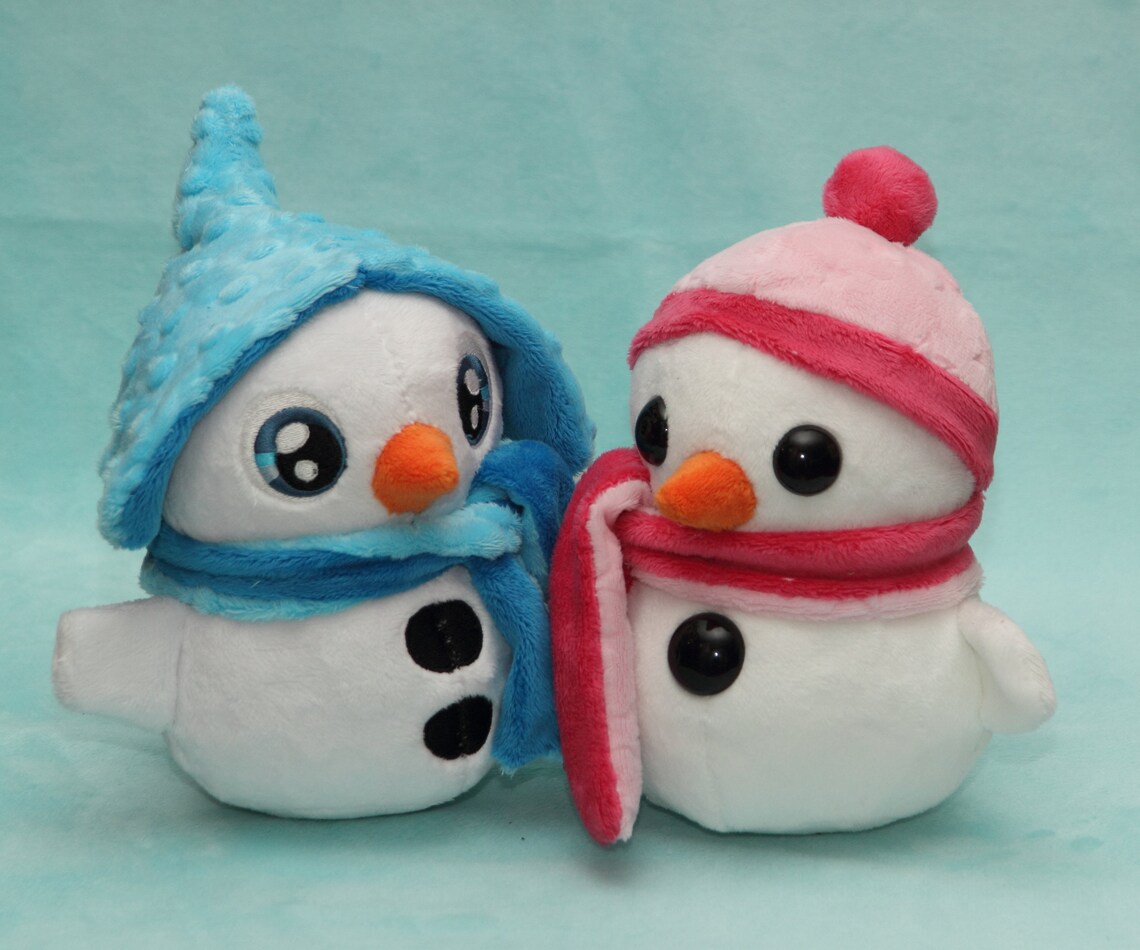 Snowman Stuffed Animal Handheld Size Plushie PDF Sewing - Etsy