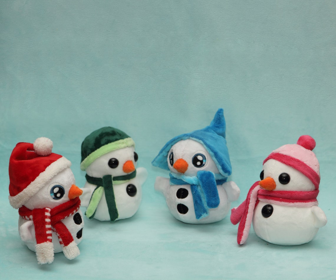 Snowman Stuffed Animal Handheld Size Plushie PDF Sewing - Etsy