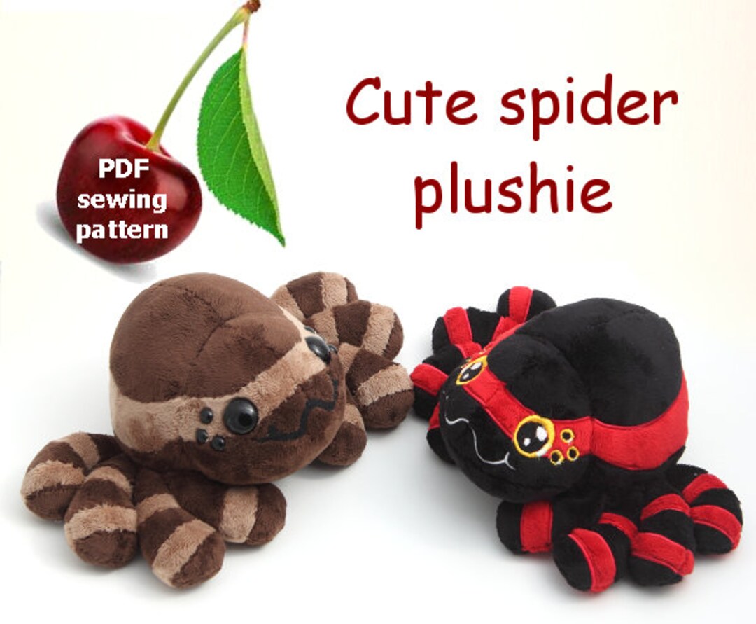Spider Stuffed Animal Handheld Size Plushie PDF Sewing Pattern - Cute ...