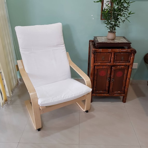 White poang chair store