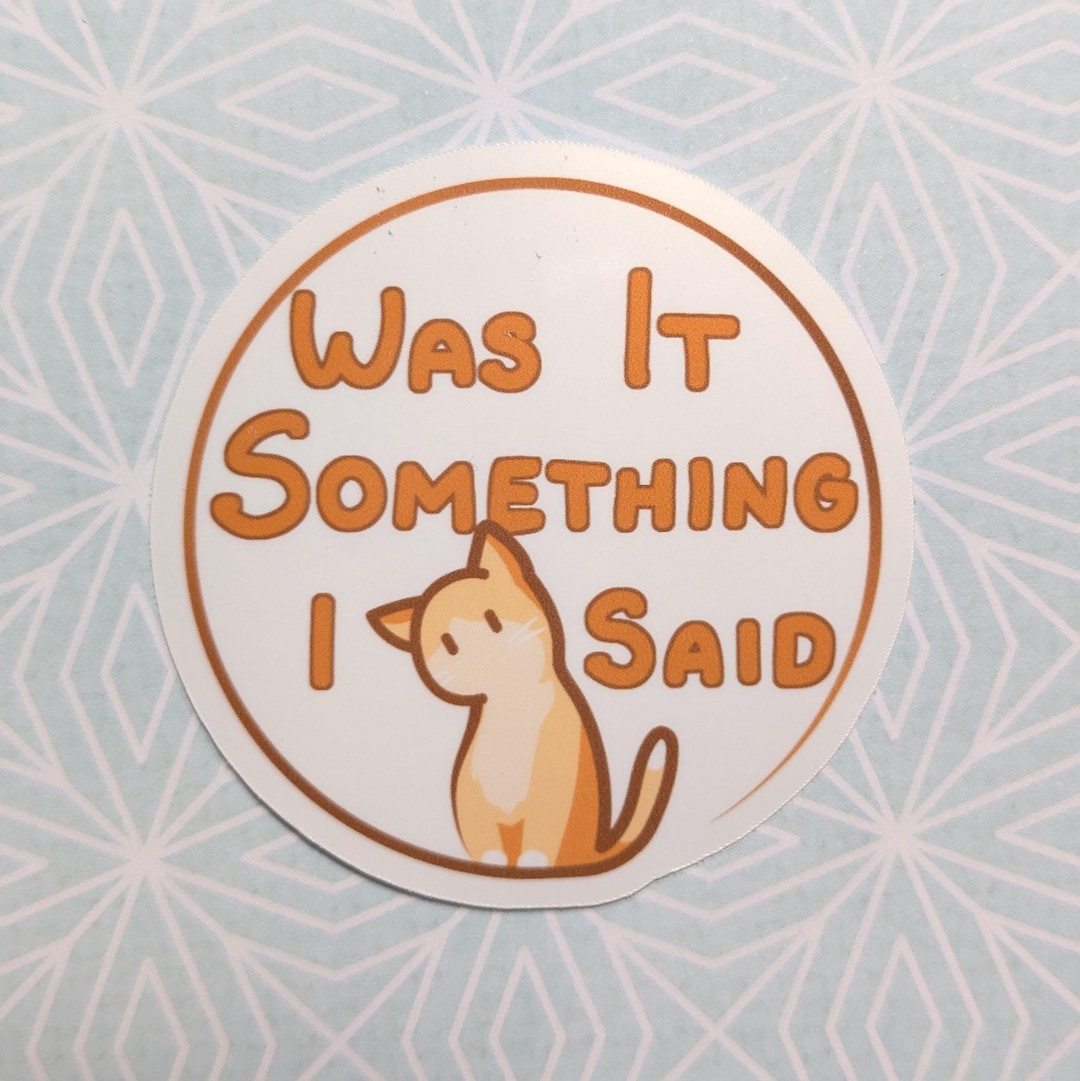 Was It Something I Said | 2.5" Vinyl Sticker - Etsy