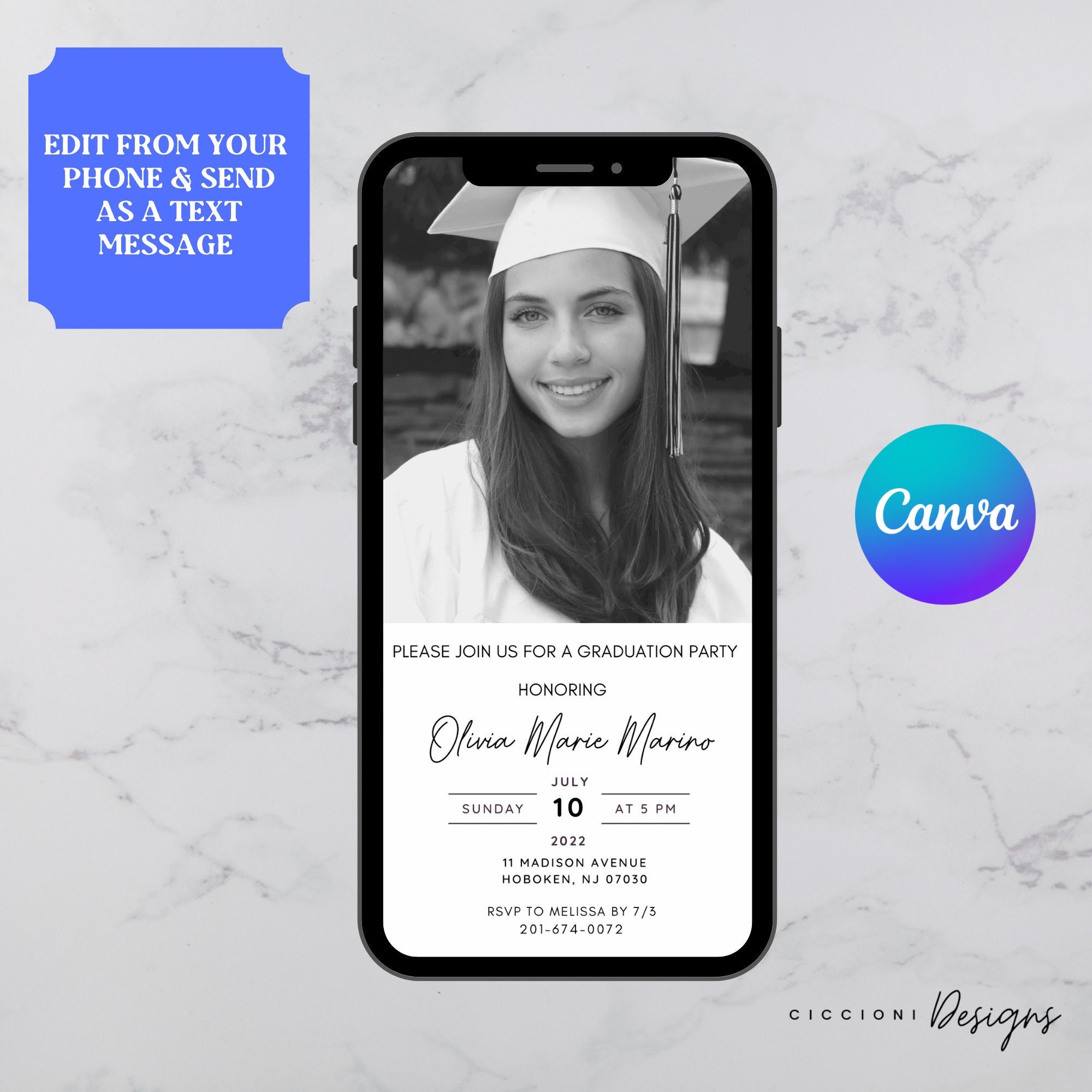 Graduation Party Invitation Graduation Evite Graduation - Etsy