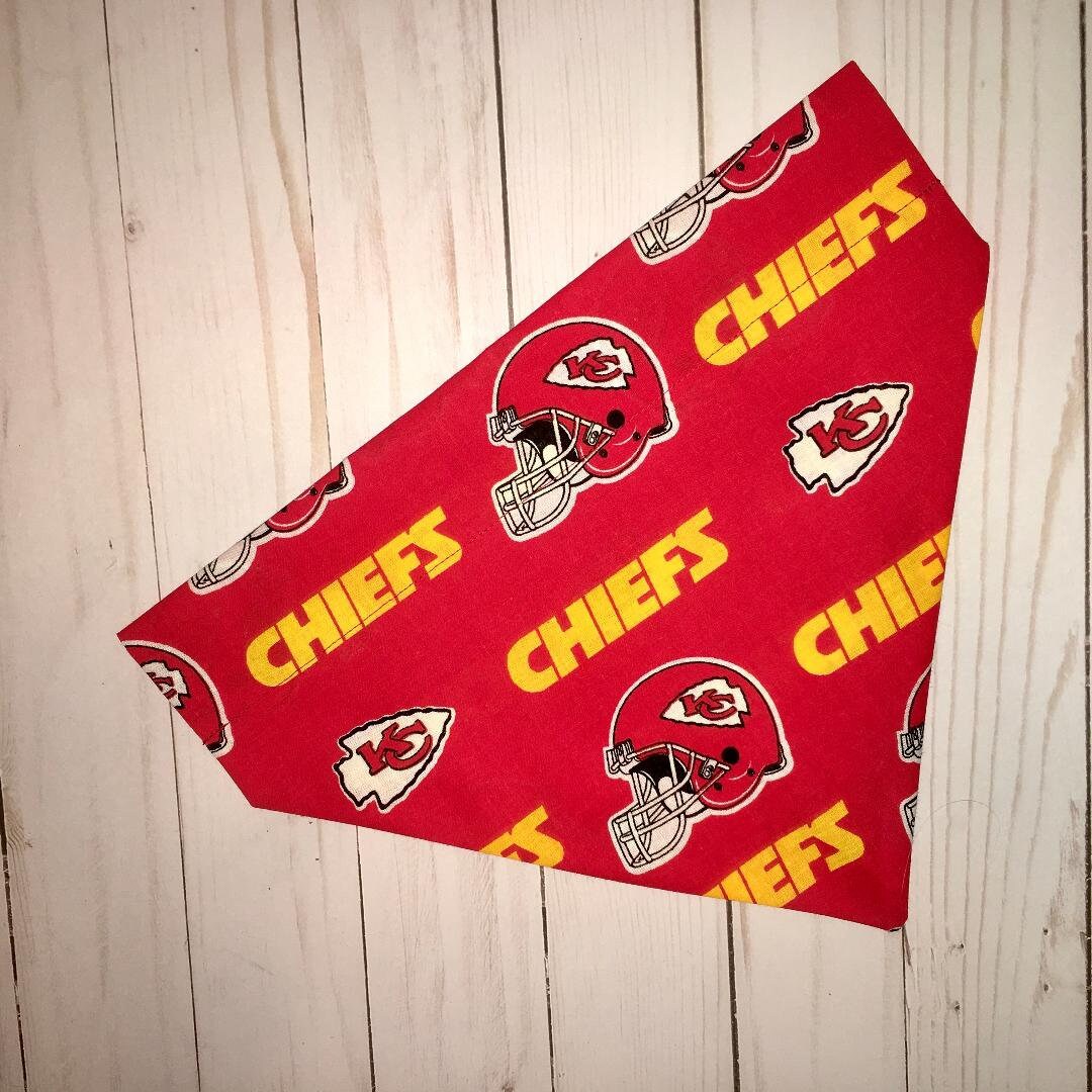 Kansas City Chiefs Dog Bandana, Chiefs Dog Bandana, Over the Collar Dog ...