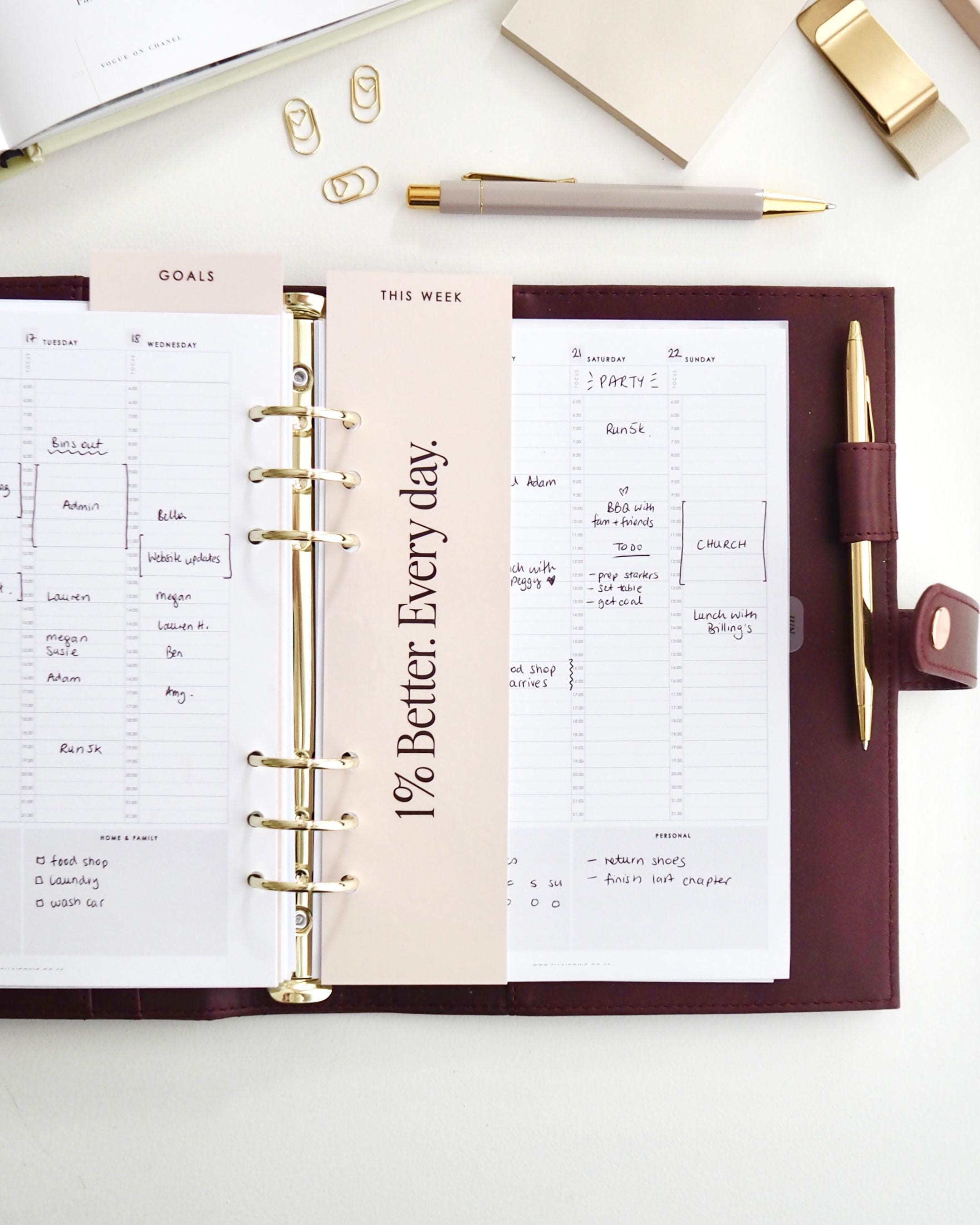 Three A5 Planner Page Markers Bundle | Planner Dividers for Today ...