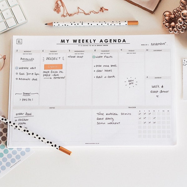 Weekly Planner Pad - Etsy