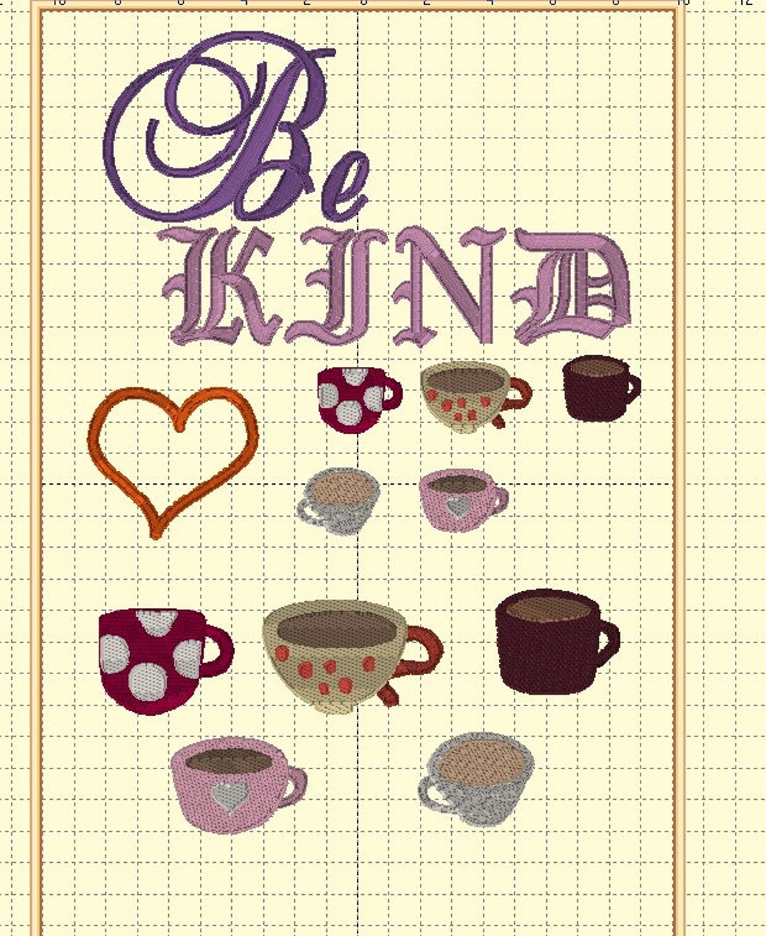 Be Kind Embroidery Design - Etsy