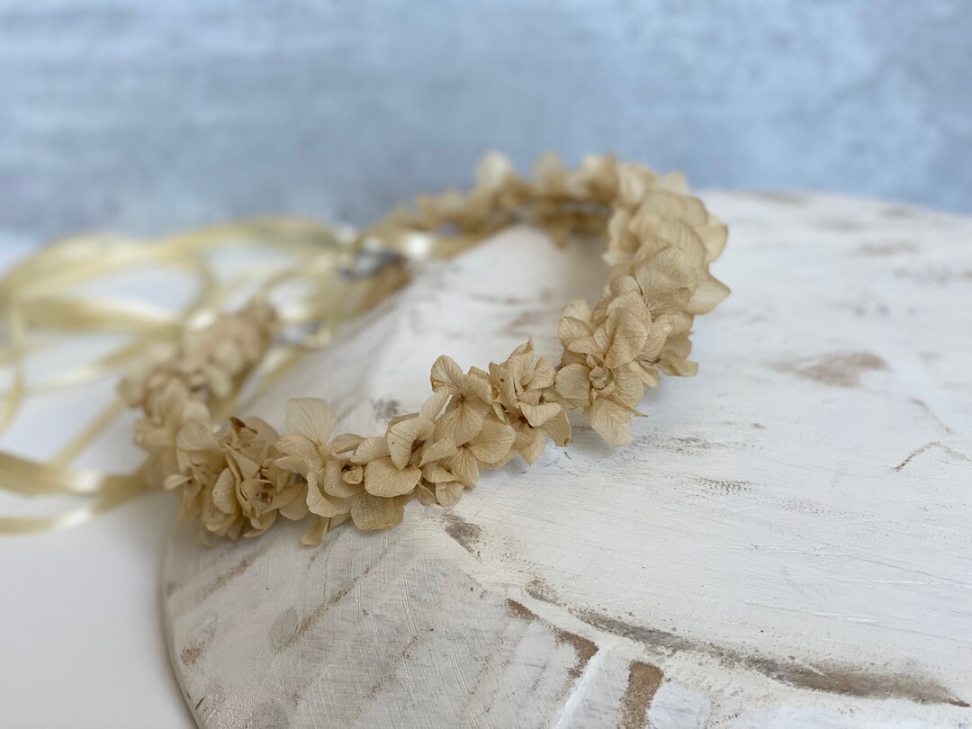 Cream Hydrangea Floral Crown_wedding Delicate Floral - Etsy