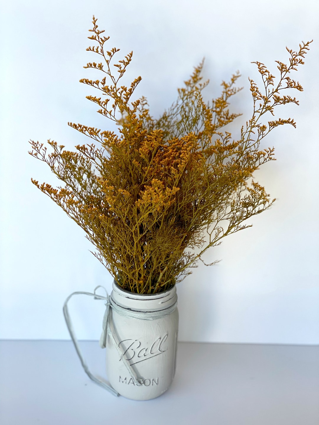 Yellow Preserved Caspia Preserved Caspia, Dried Flowers Bunch, Dried ...