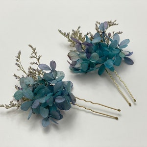 Blue Wedding Hair Pins, Bridal Teal Hair Pins, Blue Hair Pins ...