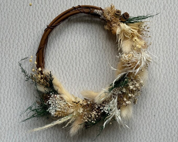 Miniature Wreath-dried Flowers Wreath-6'' Floral Wreath - Etsy